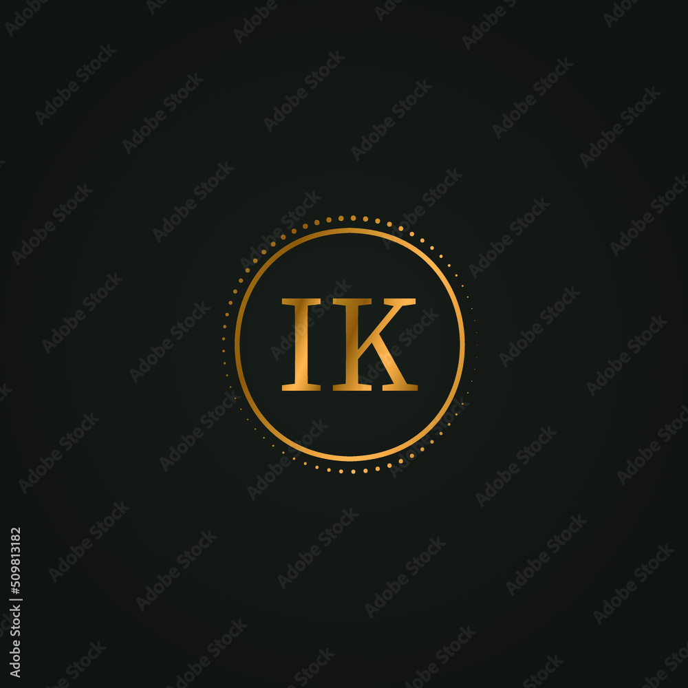 IK letter design for logo and icon.IK monogram logo.vector illustration ...