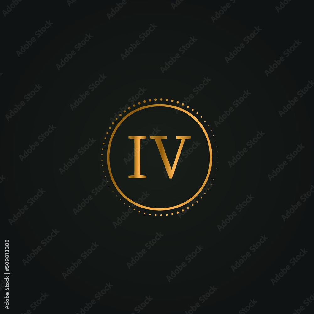 IV letter design for logo and icon.IV monogram logo.vector illustration ...