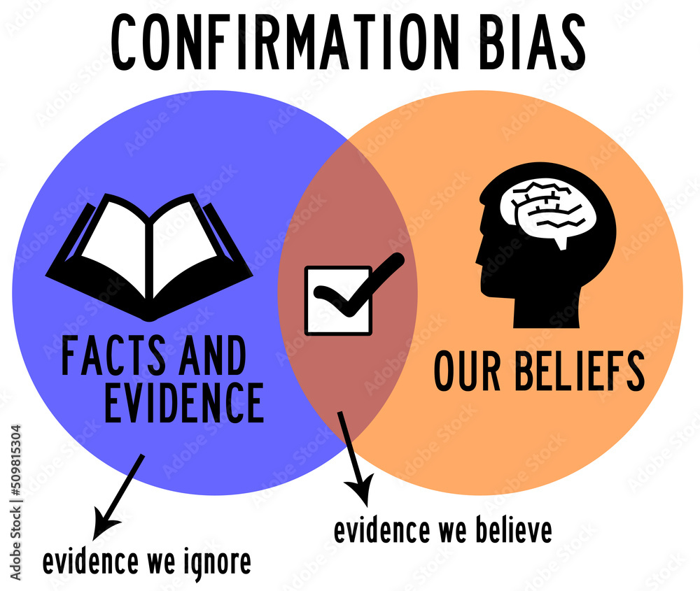 confirmation bias evidence Stock Illustration | Adobe Stock