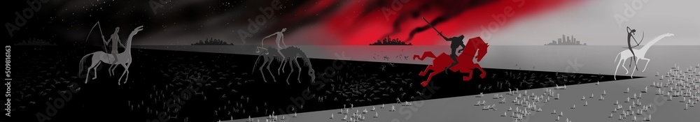 Appearance of the Four Horsemen of the Apocalypse from Book of ...