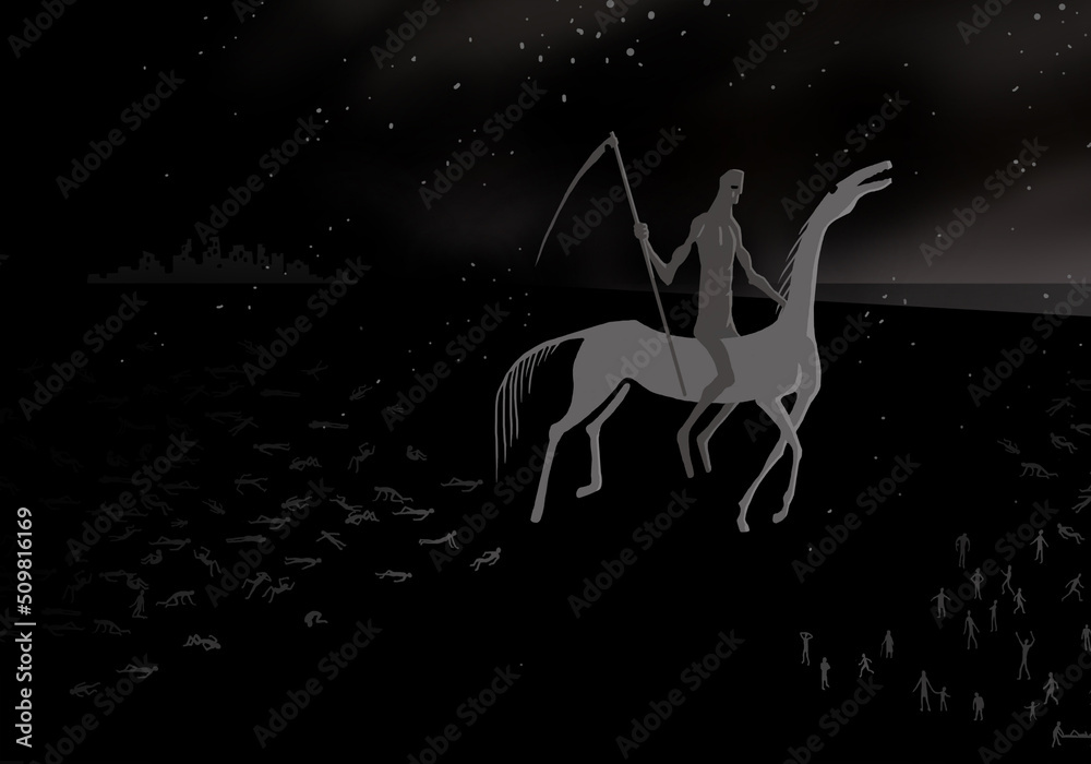 Appearance of the Four Horsemen of the Apocalypse from Book of ...