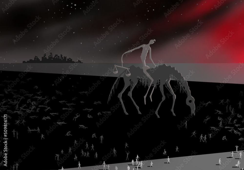 Appearance of the Four Horsemen of the Apocalypse from Book of ...