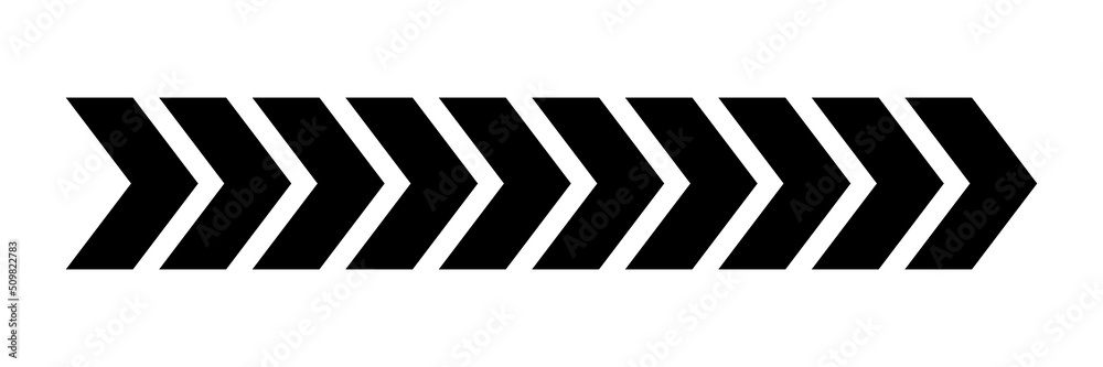 Arrow chevron symbol. Black arrows symbols set. Blend effect. Vector ...