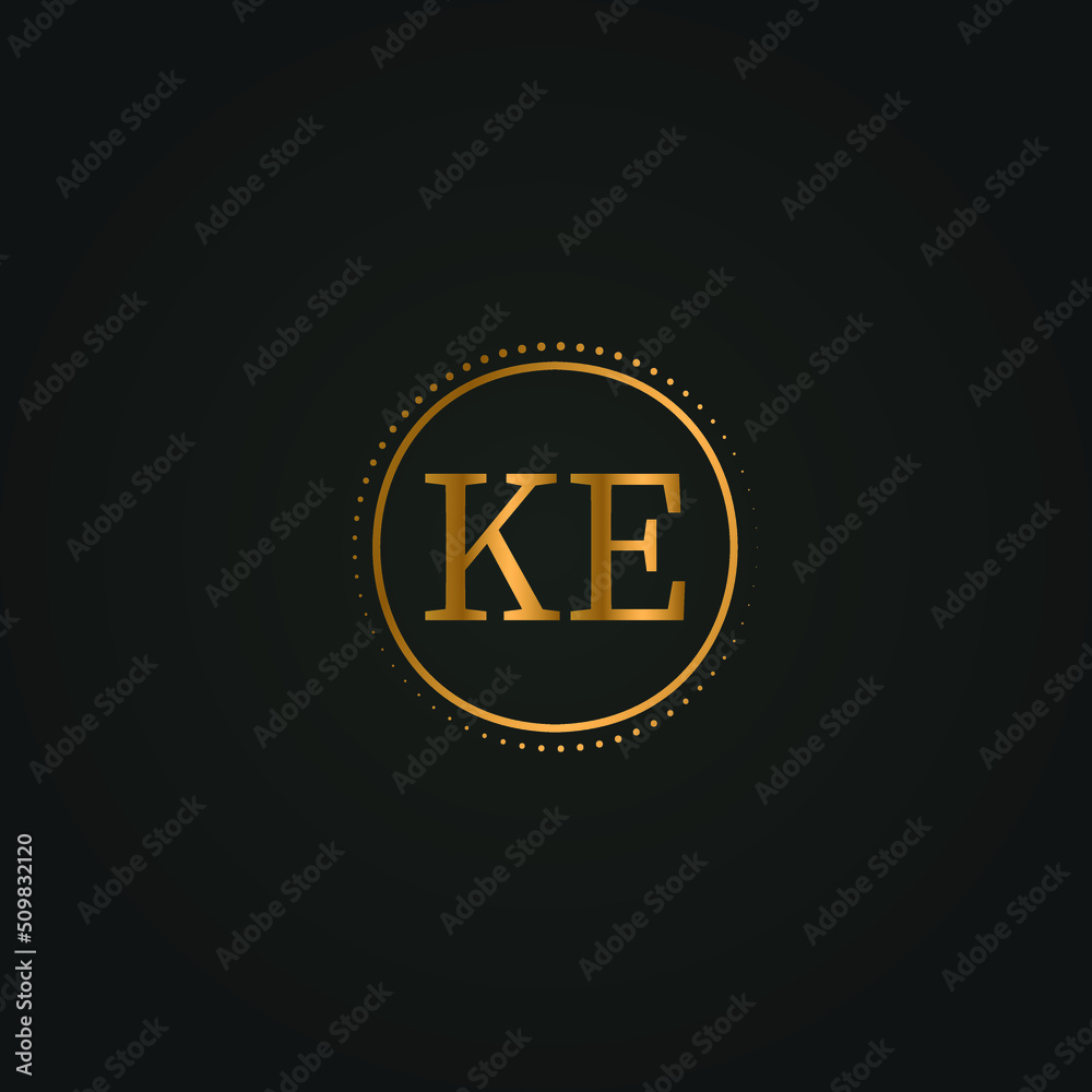 KE letter design for logo and icon.KE monogram logo.vector illustration ...