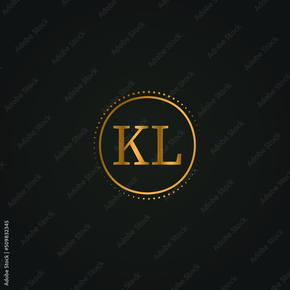 KL letter design for logo and icon.KL monogram logo.vector illustration ...