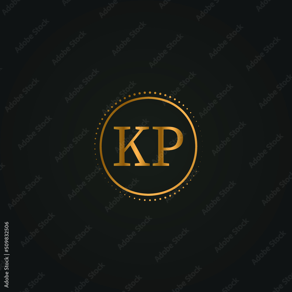 KP letter design for logo and icon.KP monogram logo.vector illustration ...