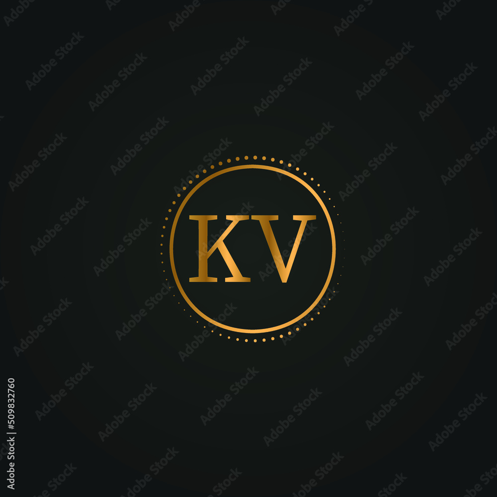 KV letter design for logo and icon.KV monogram logo.vector illustration ...