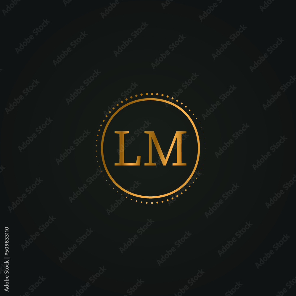 LM letter design for logo and icon.LM monogram logo.vector illustration ...