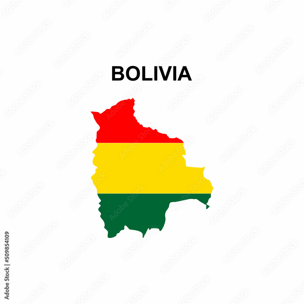 maps of Bolivia with national flags icon vector sign symbol Stock ...