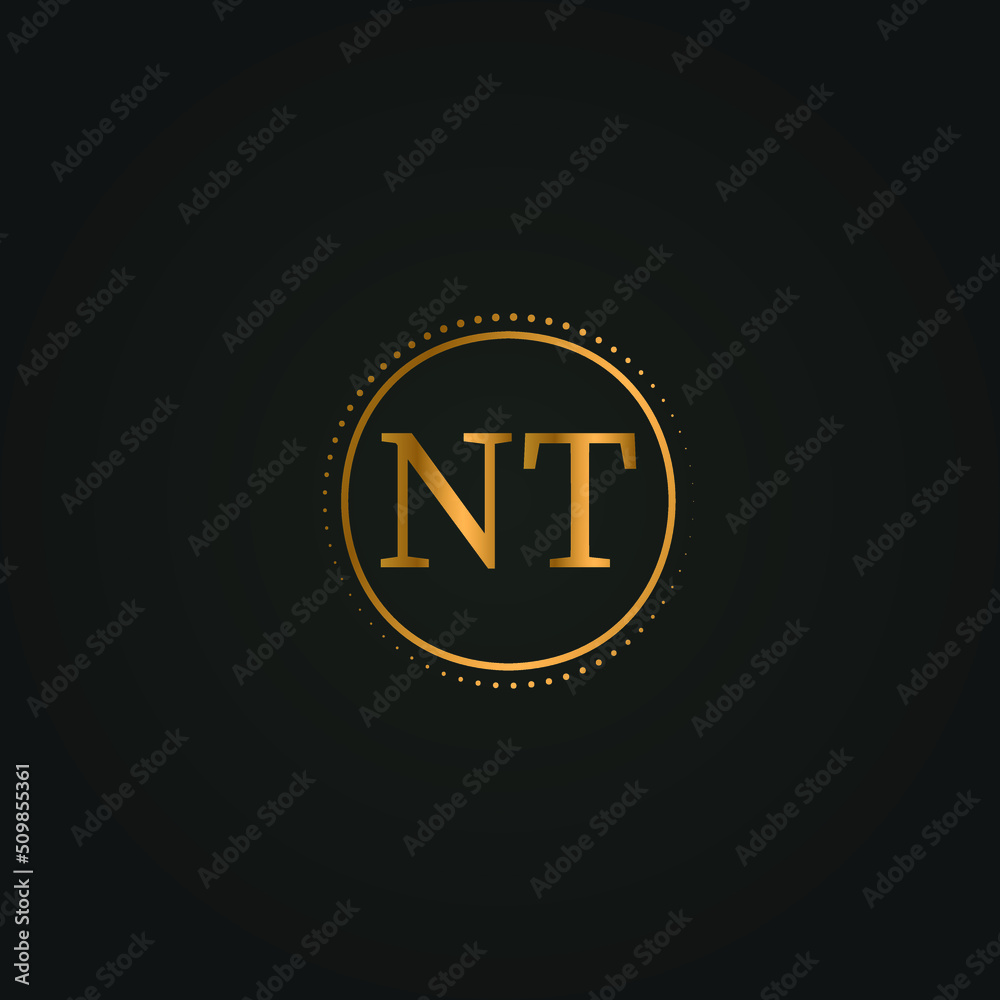 NT letter design for logo and icon.NT monogram logo.vector illustration ...