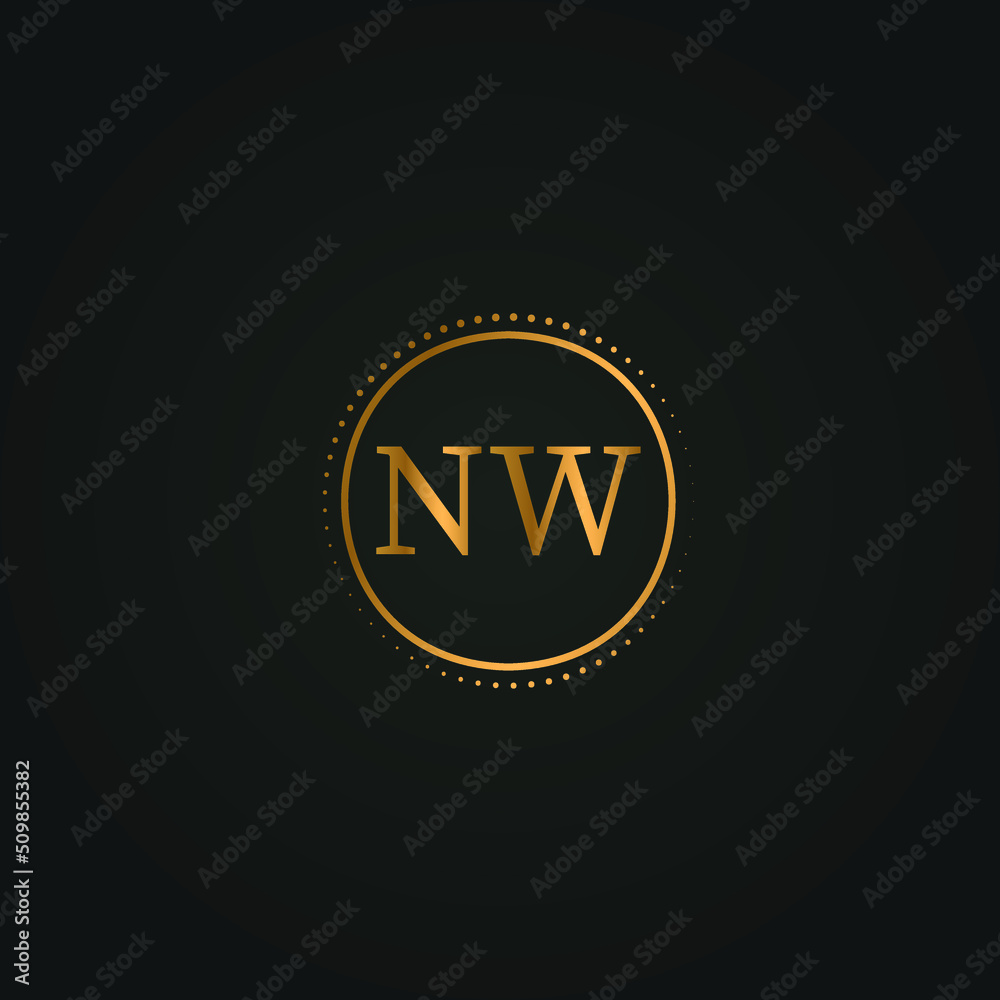 NW letter design for logo and icon.NW monogram logo.vector illustration ...