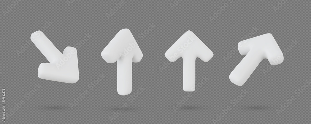 Realistic 3d arrow vector object illustration Stock Vector | Adobe Stock