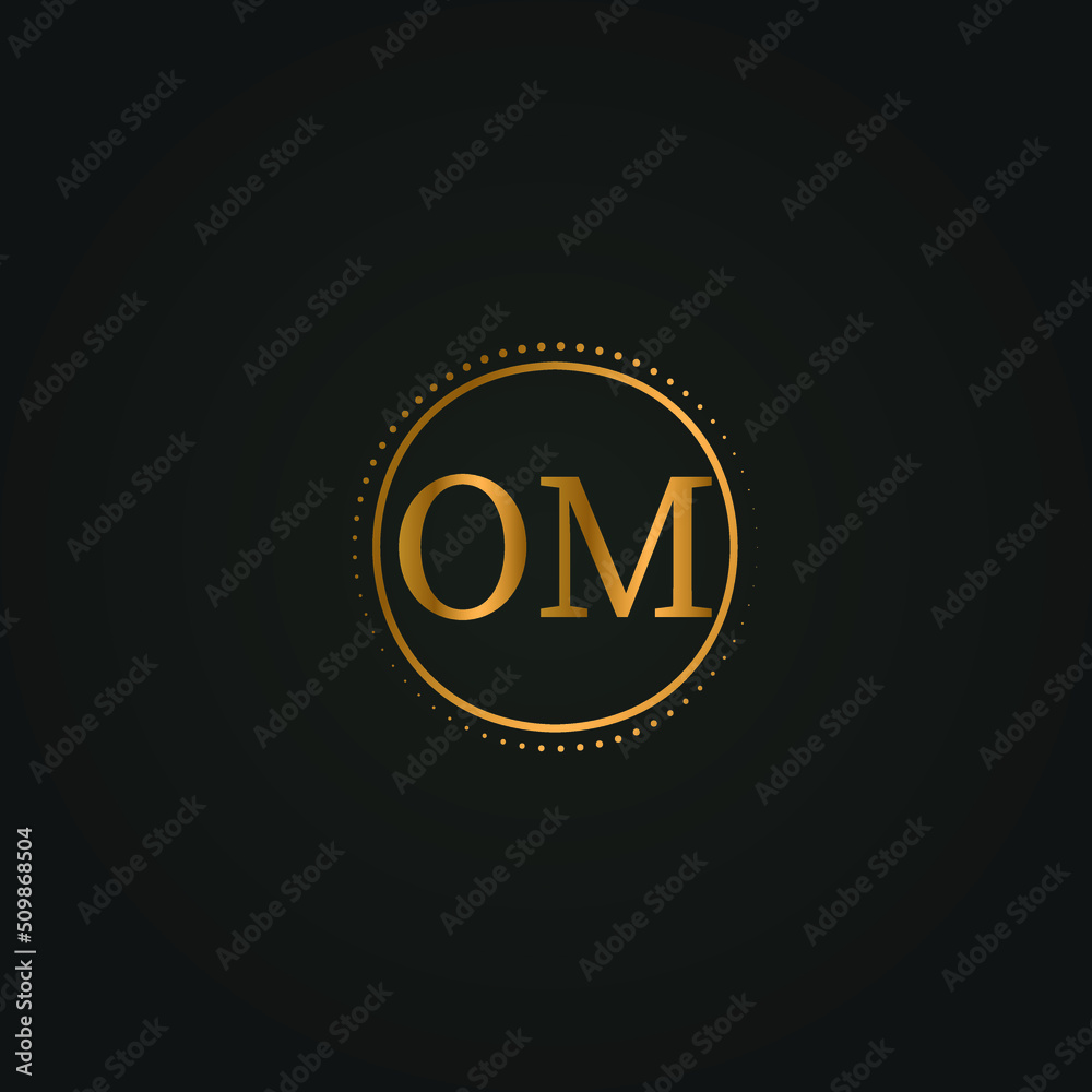 OM letter design for logo and icon.OM monogram logo.vector illustration ...
