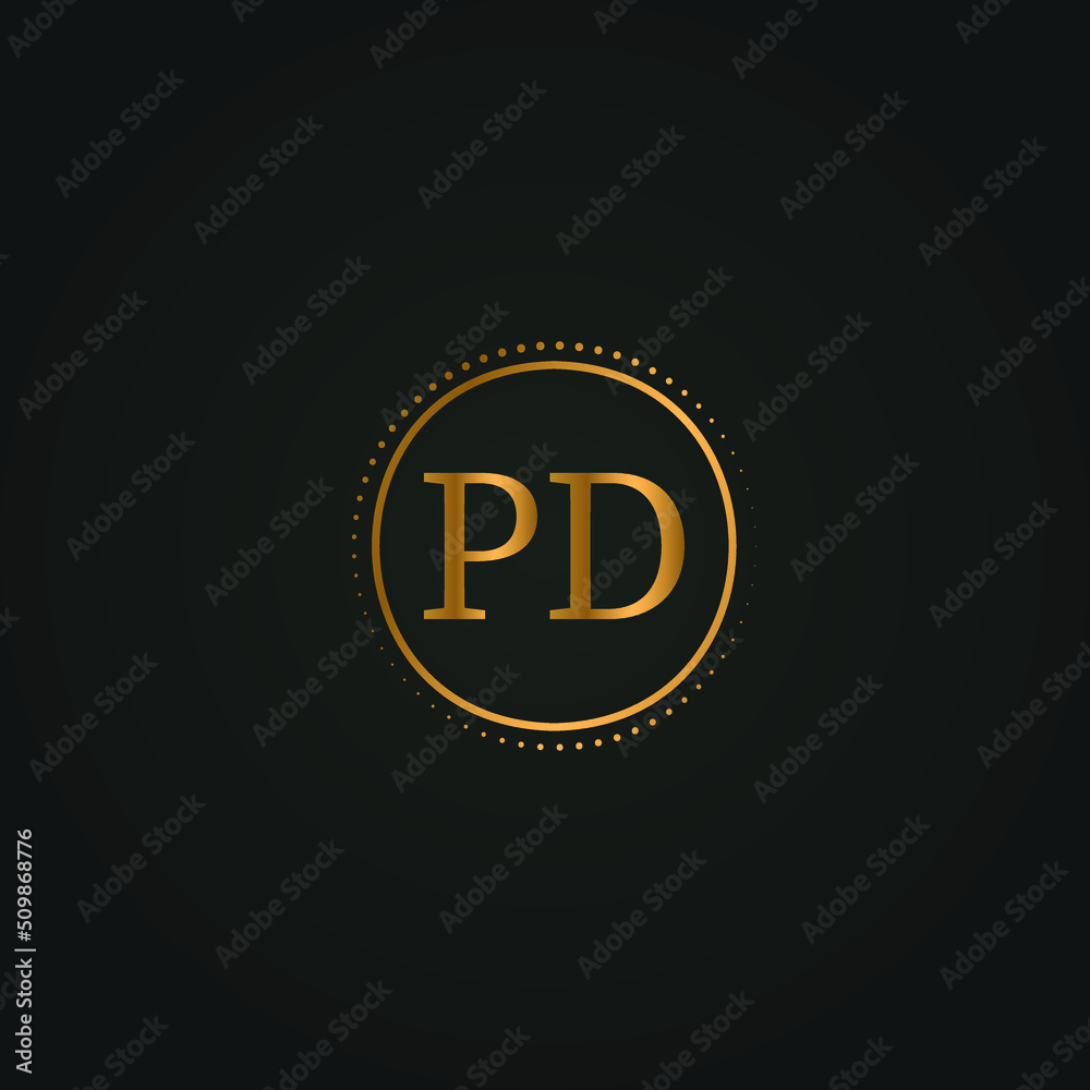 PD letter design for logo and icon.PD monogram logo.vector illustration ...