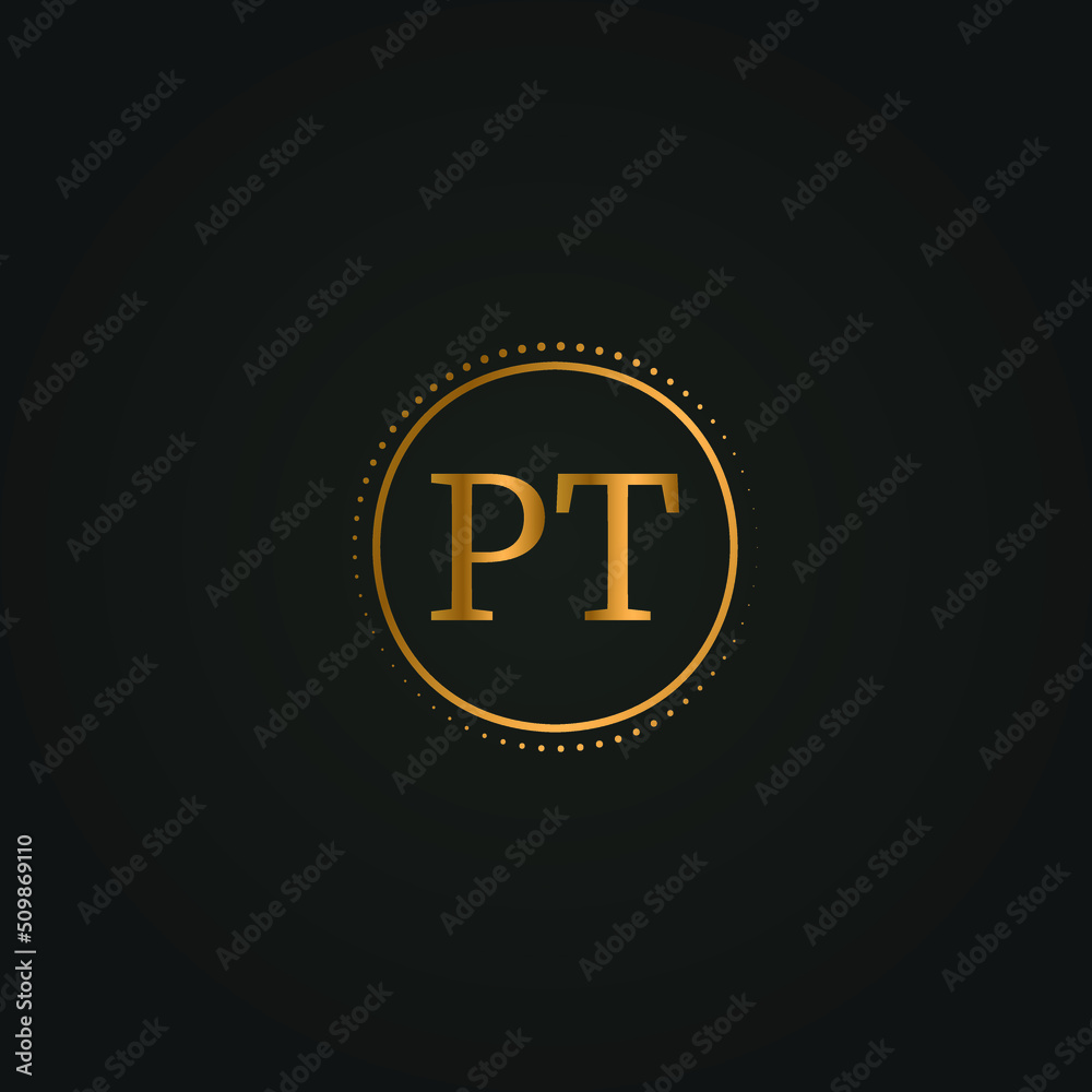 PT letter design for logo and icon.PT monogram logo.vector illustration ...