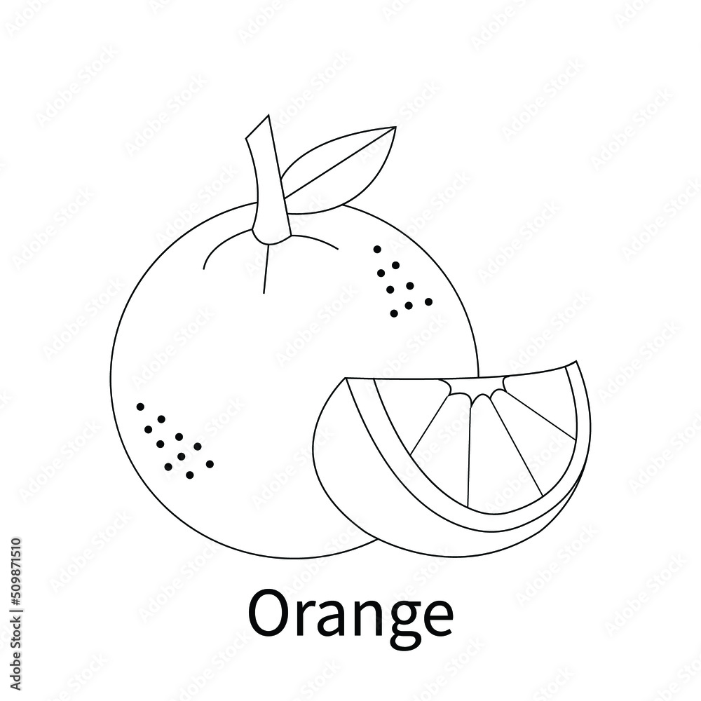 Easy Fruits coloring pages for kids and children, simple fruit arts ...