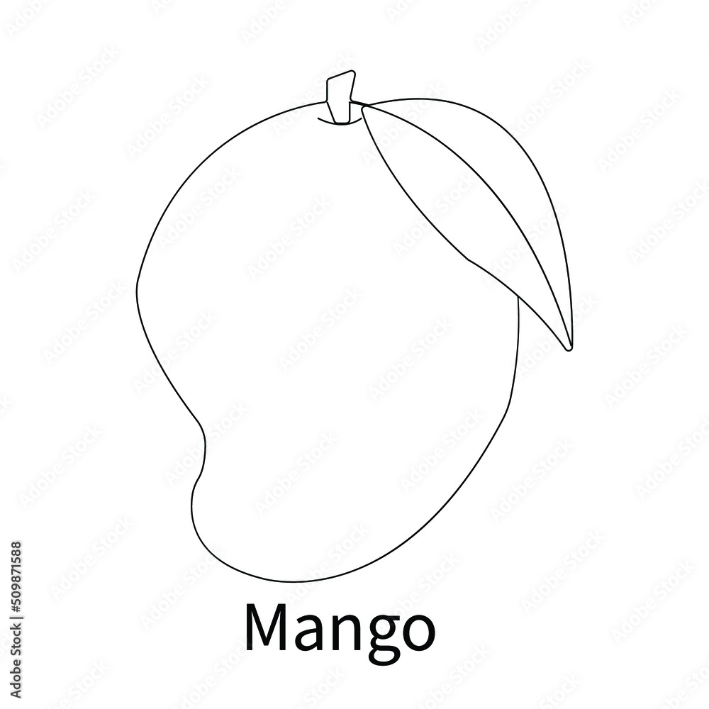 Easy Fruits coloring pages for kids and children, simple fruit arts ...