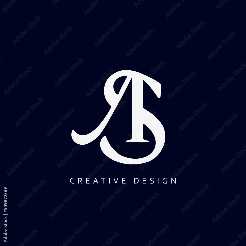 AS Logo Design, Creative Professional Trendy Letter AS Monogram in ...