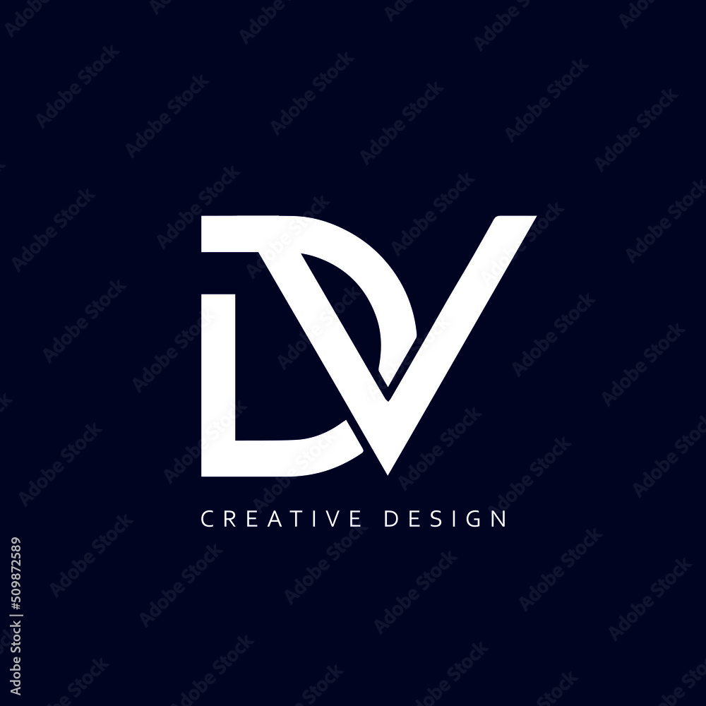 DV Logo Design, Creative Professional Trendy Letter DV Monogram in ...