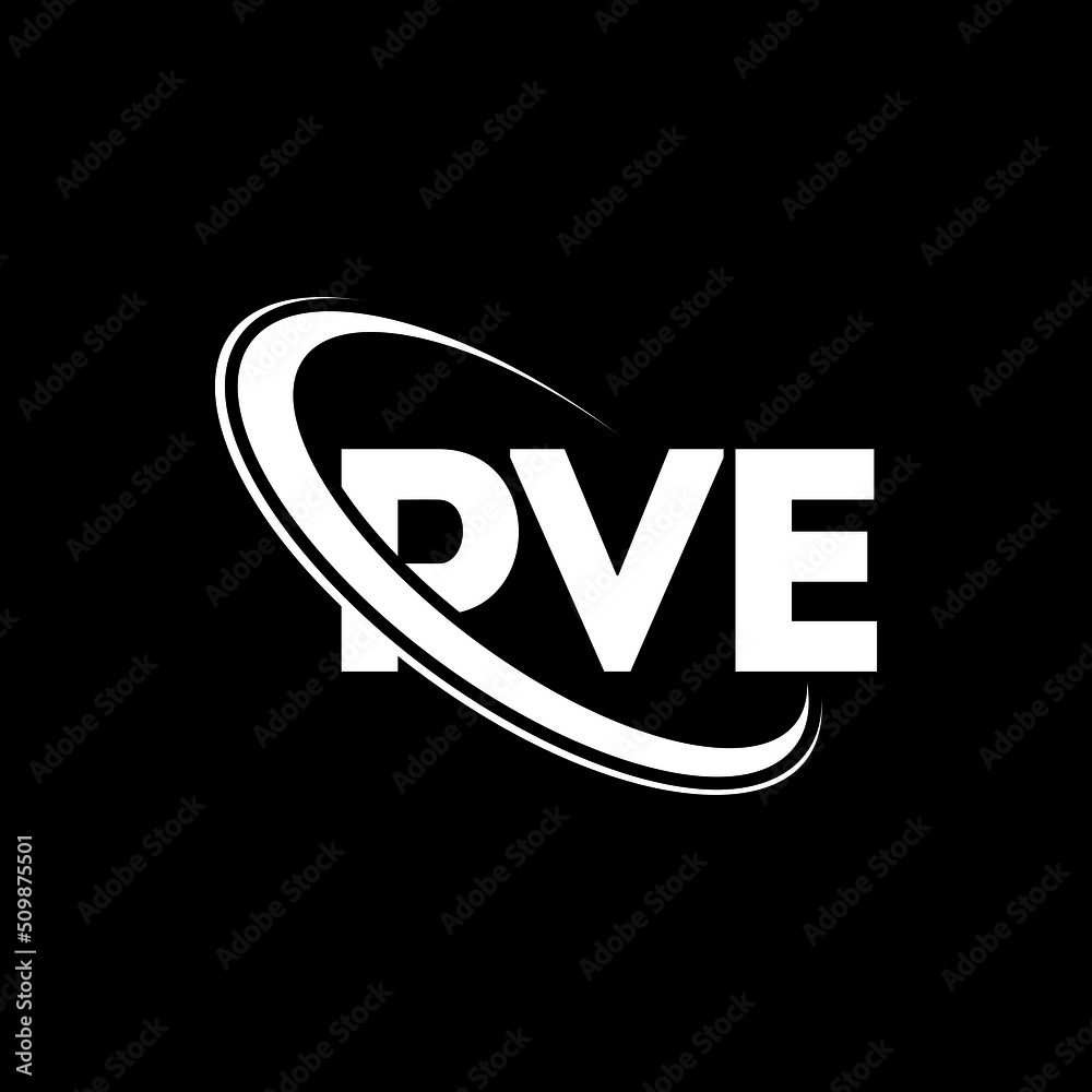 PVE logo. PVE letter. PVE letter logo design. Initials PVE logo linked ...