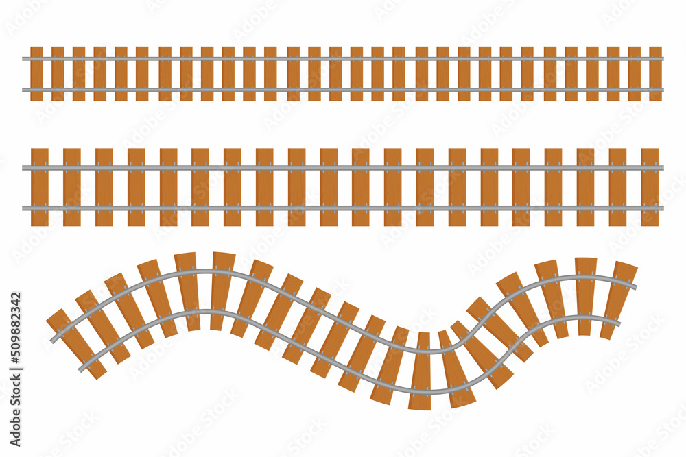 Curved Train Track Clipart