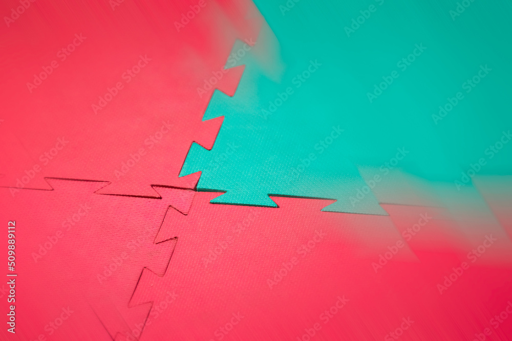 Karate tatami turquoise red. Background for sports martial arts with ...