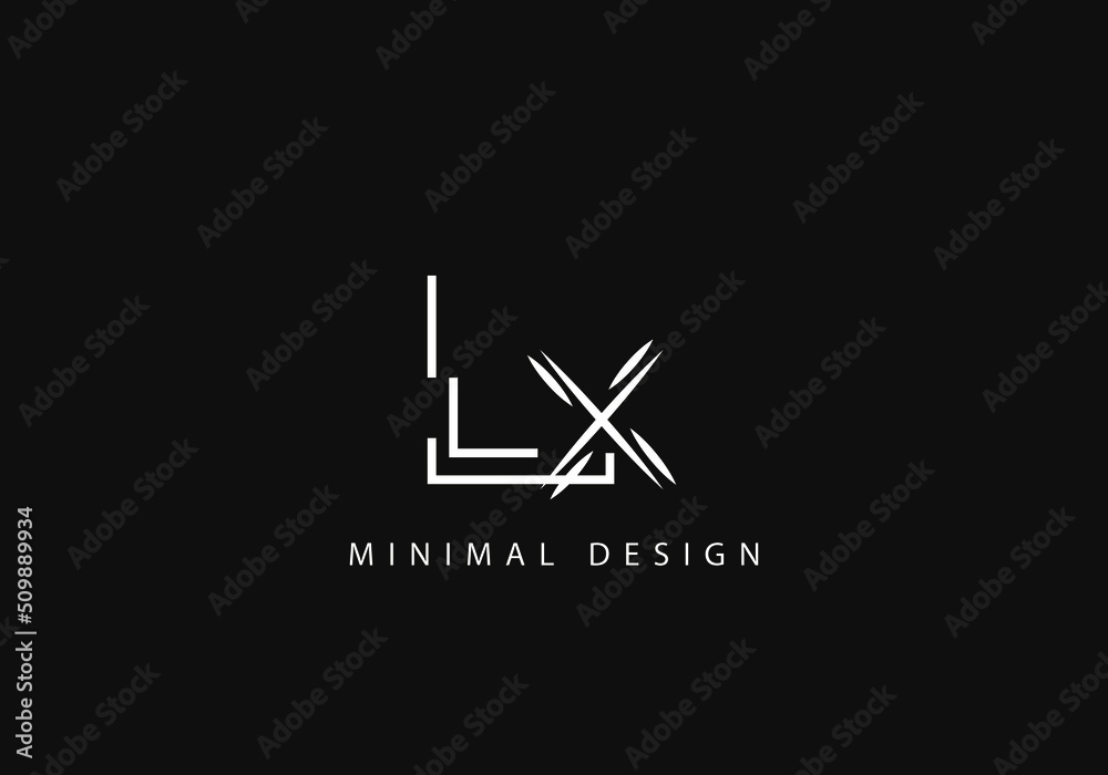 Alphabet letter LX logo design line art Stock Vector | Adobe Stock