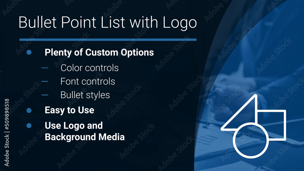 Bullet Point List with Logo Replacement Stock Template | Adobe Stock