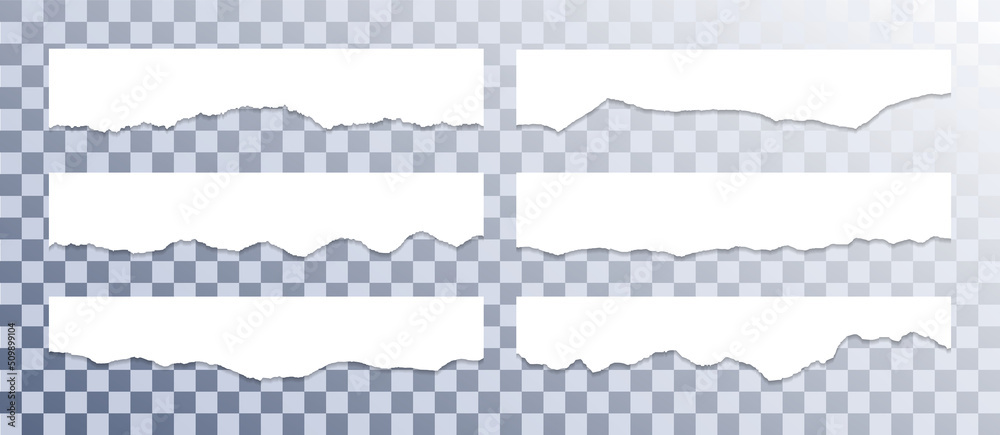 Torn edges of paper, craft design elements vector collection. Ripped ...