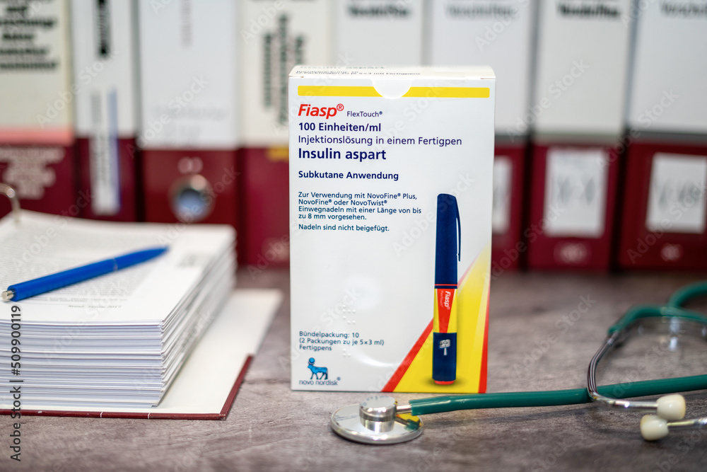 Foto de Fiasp Drug containing rapid-acting insulin glycemic control in ...