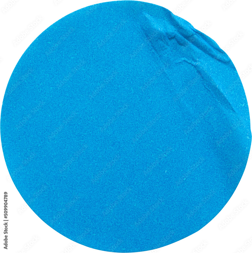 Blank blue round adhesive paper sticker label isolated Stock Photo ...