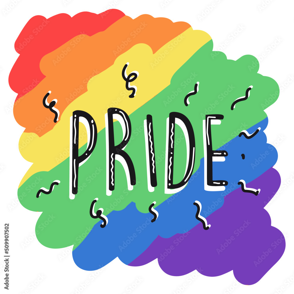 LGBTQ PRIDE vector, LGBTQ pride vector design on rainbow background ...