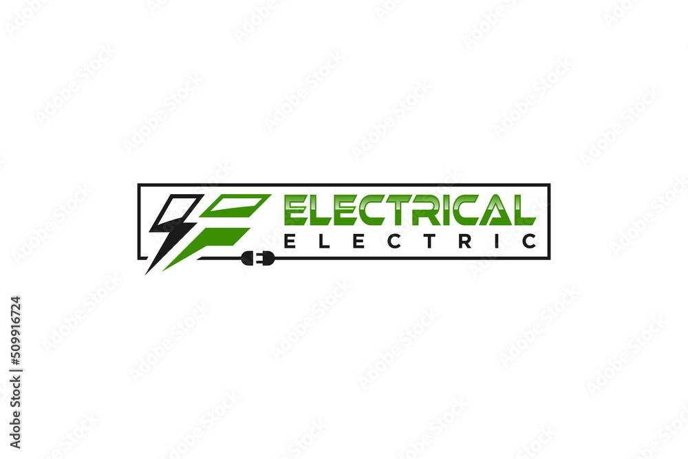 Electrical electric logo design lighning icon symbol technology power ...