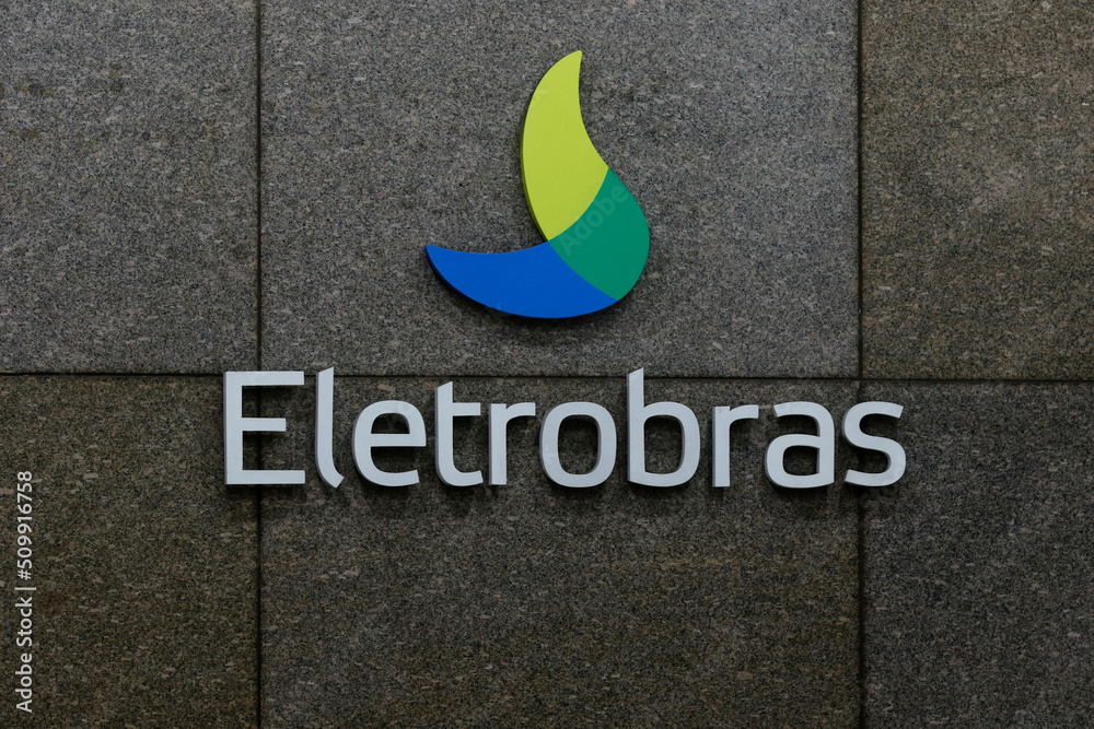 Eletrobras company logo. Brazilian electric utilities company building ...