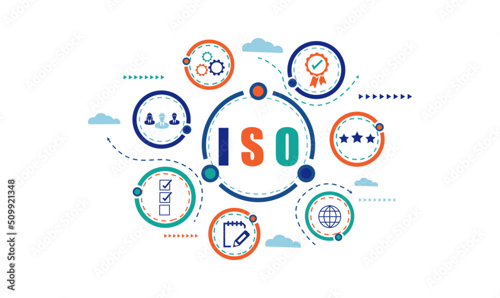 Vetor de ISO standards quality control assurance warranty business ...