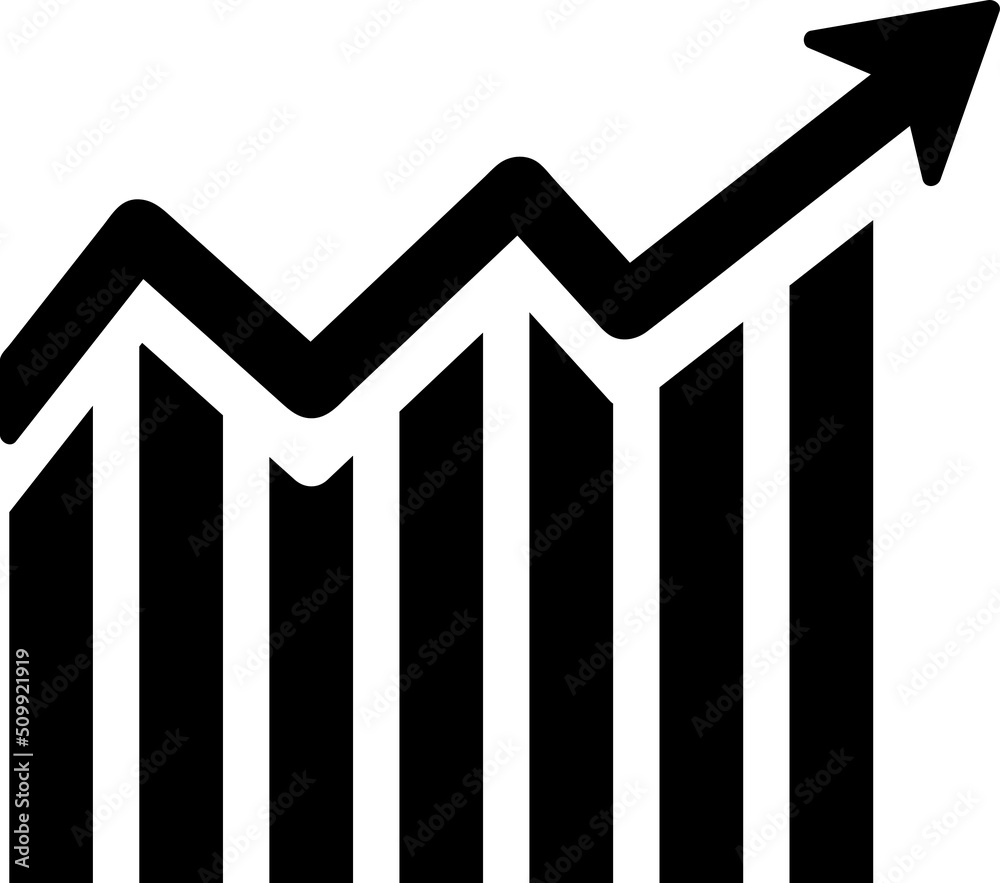 Growing graph Icon. Chart icon. diagram icon on white backgroun,.eps ...