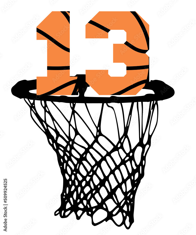 13th birthday basketball svg, thirteenth birthday svg png, Basketball ...