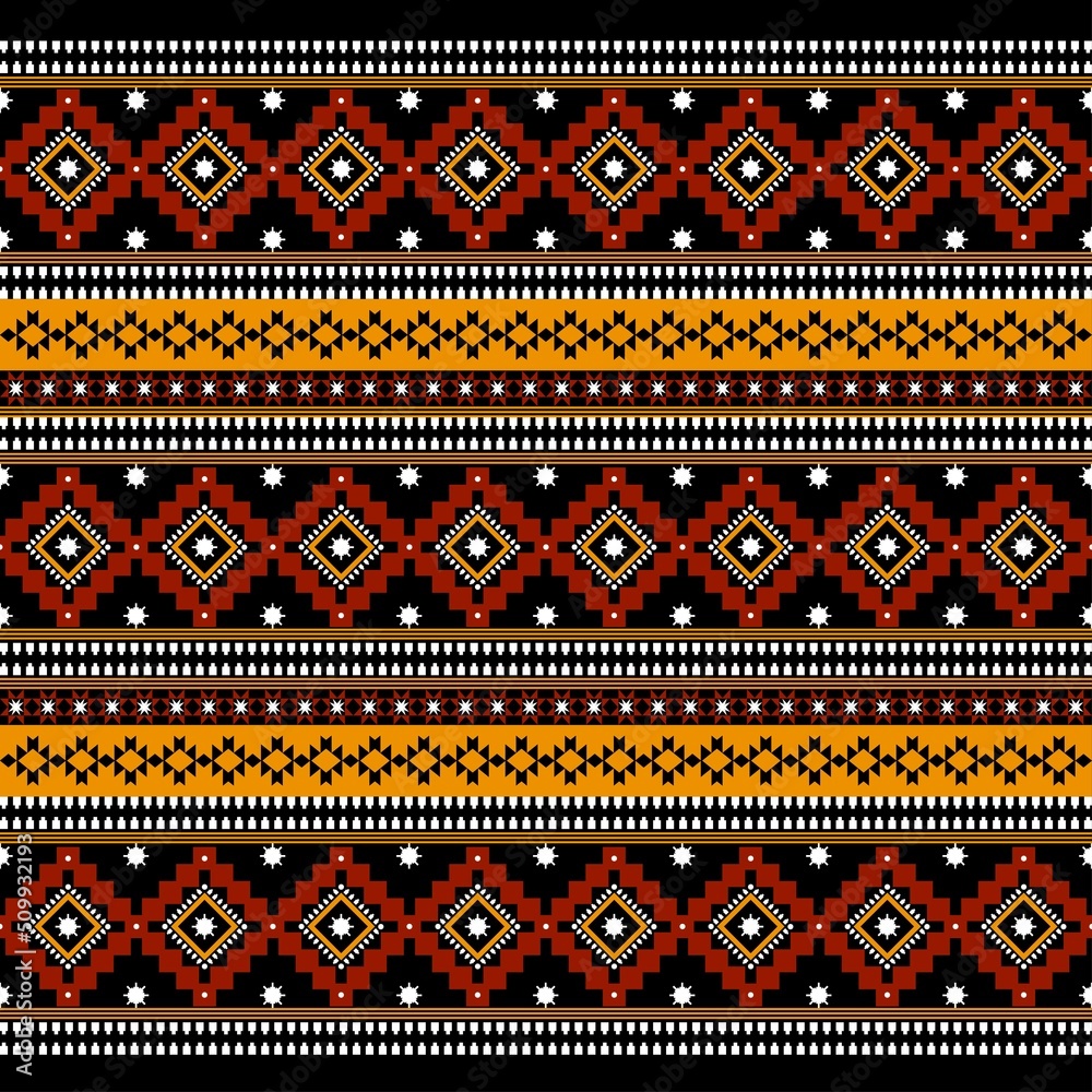 Geometric ethnic oriental seamless pattern traditional Design for ...