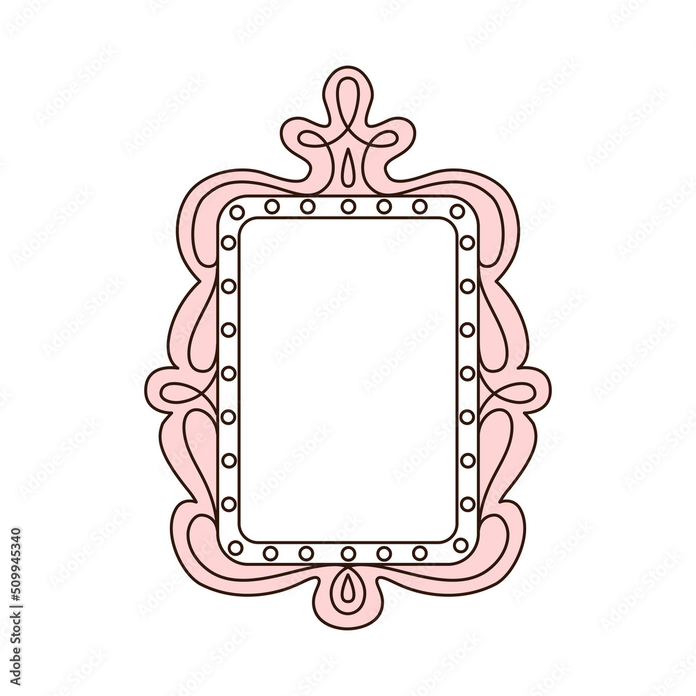 Princess frame. Royal mirror frame and majestic prince doodle border ...