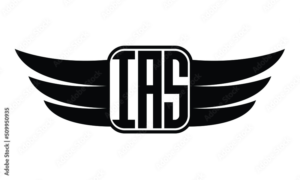 IAS three Letter Wings Flying Initial wing symbol minimalist creative ...
