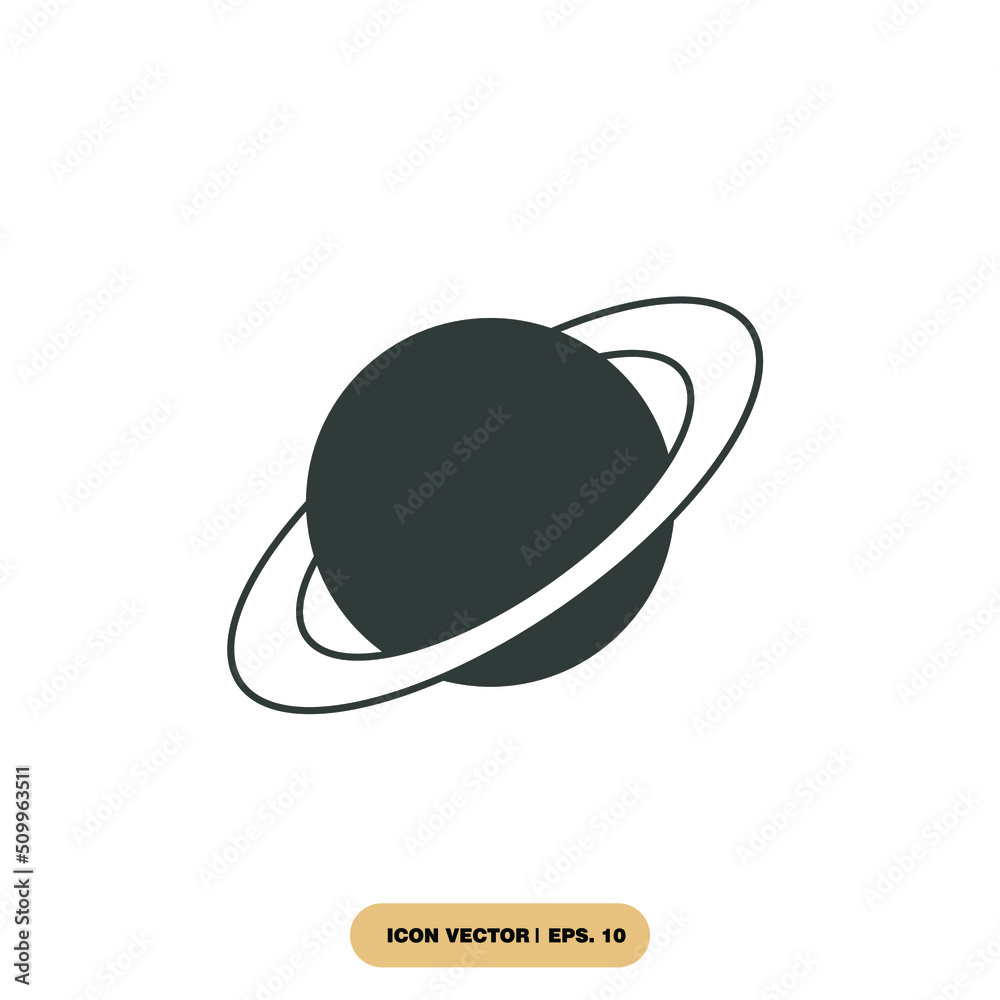 Saturn planet icons symbol vector elements for infographic web Stock ...