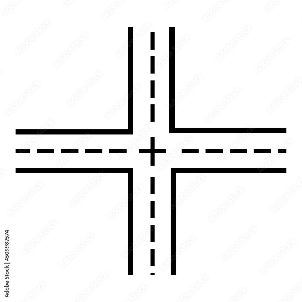 Intersection icon,vector illustration. Flat design style. vector ...