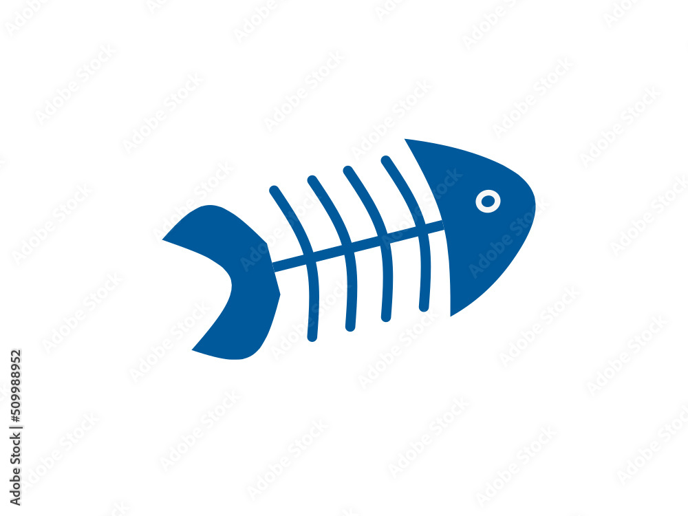 fishbone vector with simple design Stock Vector | Adobe Stock