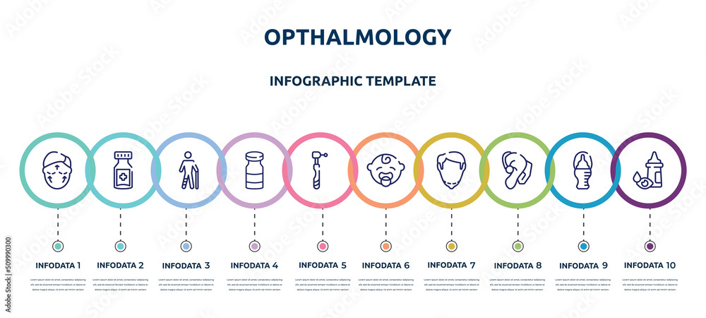 opthalmology concept infographic design template. included aesthetic ...