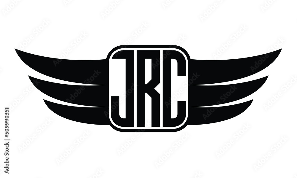 JRC three Letter wing symbol minimalist creative concept icon ...
