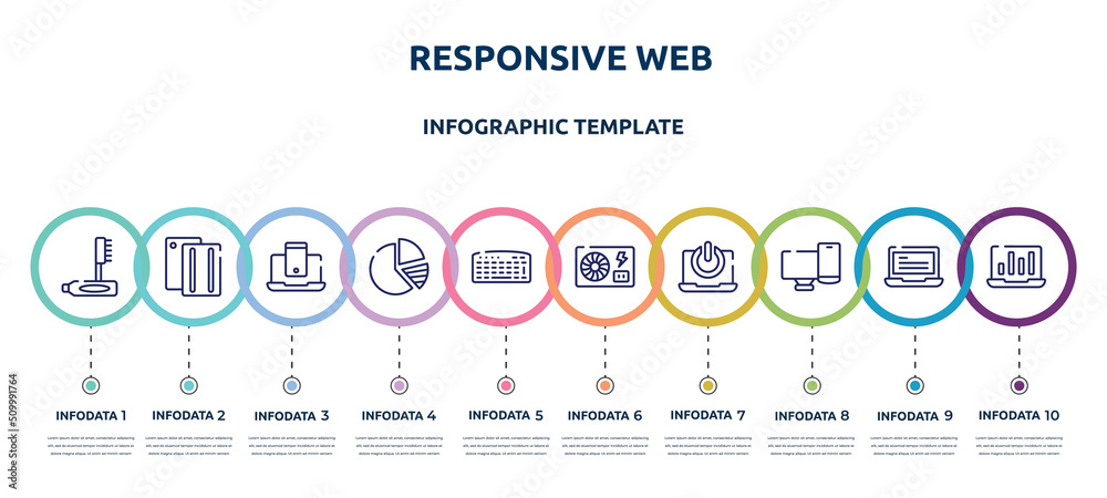 responsive web concept infographic design template. included teeth ...