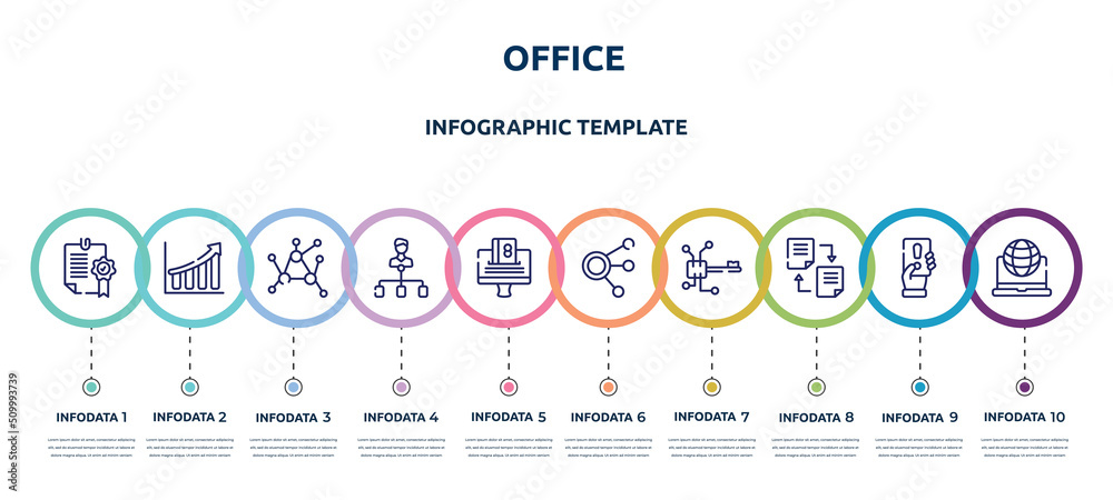 Vetor de office concept infographic design template. included ...