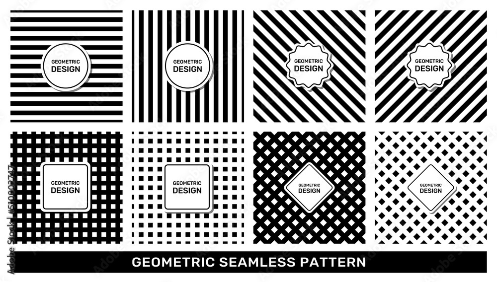 Abstract black line geometric pattern sample for decorative print ...