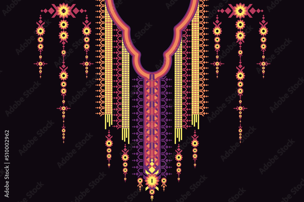 Native embroidery designs from Mexican geometric shapes. Stock Vector ...