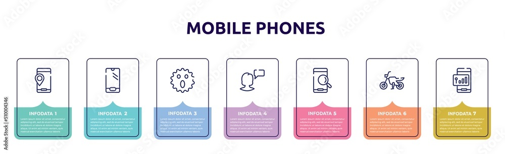 mobile phones concept infographic design template. included , phone ...